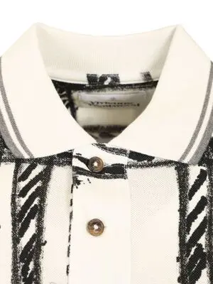 VIVIENNE WESTWOOD Abstract Printed Short-sleeved Polo Shirt