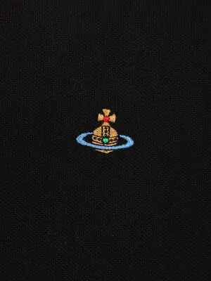 VIVIENNE WESTWOOD Classic Straight Hem Polo Shirt - Black