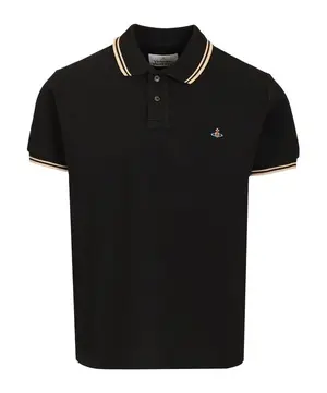 VIVIENNE WESTWOOD Classic Straight Hem Polo Shirt - Black