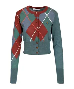 VIVIENNE WESTWOOD Argyle Cropped Cardigen