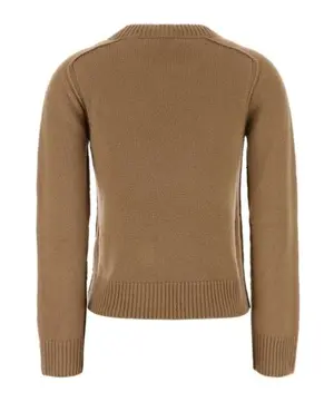Burberry Logo-patch Ribbed Trim Sweater