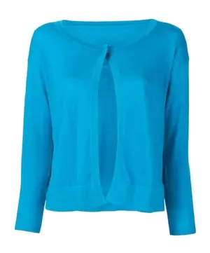 Lela Rose One Button Cardigan - Blue