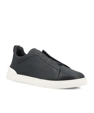 Zegna Triple Stitch Leather Sneakers
