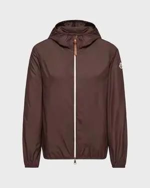 Moncler Fegeos Hooded Windbreaker Jacket - Brown