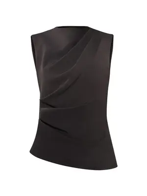 TIA DORRAINE Sleeveless Pleated Top - Grey