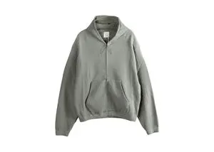ROA Organic Waffle Zip Up Hoodie - Grey