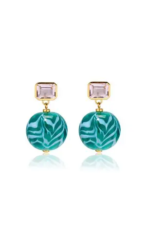 LIZZIE FORTUNATO Mesa Earring In Green Haze - Multi