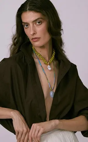 LIZZIE FORTUNATO Color And Form Pendant Necklace