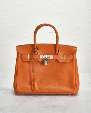 FWRD RENEW Hermes Taurillon Clemence Birkin 30 Handbag