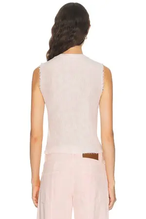 Helmut Lang Linen Crew Tank Top