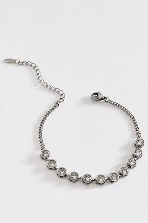 Anthropologie Water Resistant Cubic Zirconia Bracelet - Silver