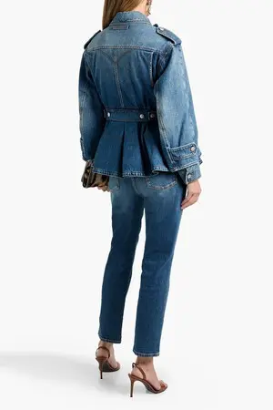 Alexander McQueen Ruffled Denim Jacket