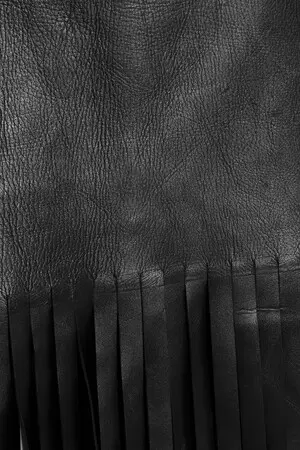 Alexander McQueen Fringed Leather Maxi Skirt