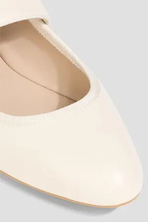 STUART WEITZMAN Piper Embellished Leather Mary Jane Flats