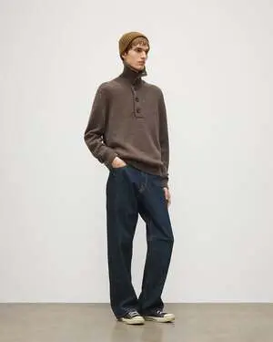 Johnstons Of Elgin Dougla Button Neck Cahmere Jumper