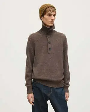 Johnstons Of Elgin Dougla Button Neck Cahmere Jumper
