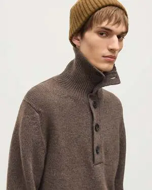 Johnstons Of Elgin Dougla Button Neck Cahmere Jumper