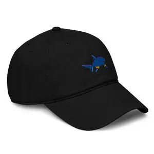 ANCHOR & CREW Shark Gone Swimming In The Wild Cotton Embroidered Cap - Black