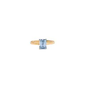 MARTELIÈ Ring, Synthetic Aquamarine, Rectangular Cut