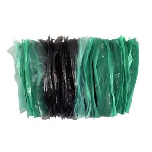 LAURA DAILI Green / Black / Grey Reclaimed Layers Corset - Green/black/grey