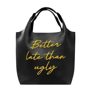LILLY LOVES Better Late Than Ugly Bucket Bag - Black