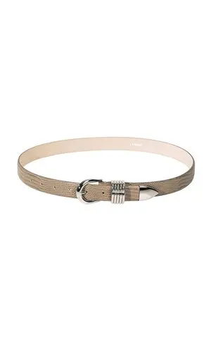 DEHANCHE Lizard-effect Leather Belt - Grey