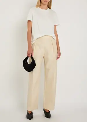 Khaite Somera Wool And Silk-blend Trousers