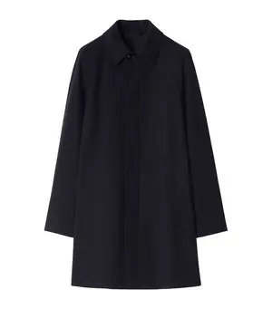 Burberry Cashmere Mid-length Car Coat - Navy
