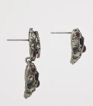 Saint Laurent Embellished Cassandre Earrings