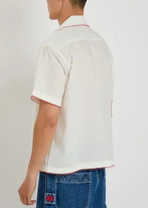 BODE Redbud Logo-embroidered Cotton-poplin Shirt