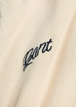Gant Logo-embroidered Cotton-knit Cardigan