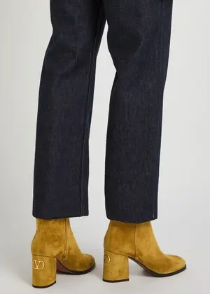 Valentino Garavani Fawcette 75 Suede Ankle Boots