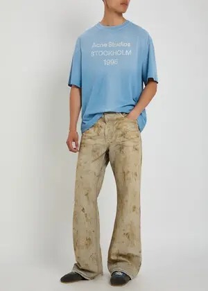 Acne Studios Logo-print Cotton-blend T-shirt