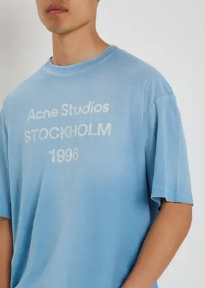 Acne Studios Logo-print Cotton-blend T-shirt