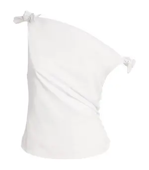 Staud Bellaria Asymmetric Top - White
