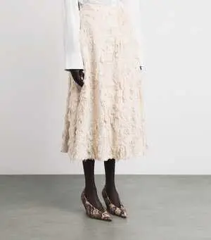 Camilla And Marc Jacquard Fringed Tundra Midi Skirt