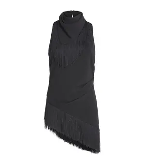 Camilla And Marc Fringed Asymmetric Dune Top - Black