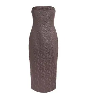 Camilla And Marc Strapless Textured Jacquard Midi Dress