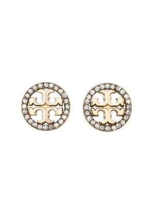 Tory Burch Pavé Crystal Necklace And Earring Set - Gold