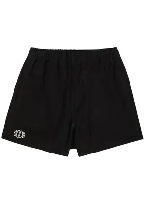 BODE Field Logo-embroidered Cotton-twill Shorts - Black