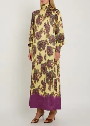 ALEMAIS Alémais Floral Jacquard Midi Dress - Multicoloured