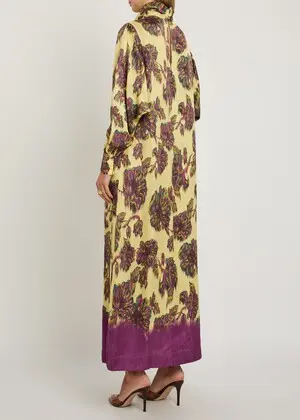 ALEMAIS Alémais Floral Jacquard Midi Dress - Multicoloured