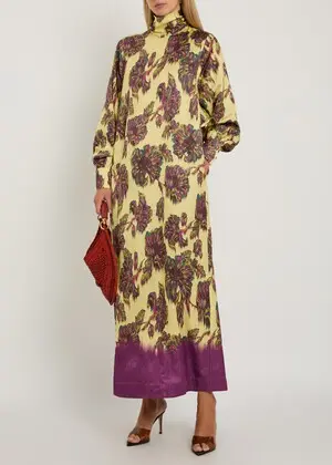 ALEMAIS Alémais Floral Jacquard Midi Dress - Multicoloured