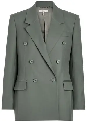 Chloé Double-breasted Wool Blazer - Grey