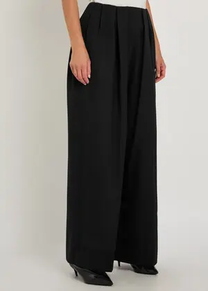 Khaite Kaia Wide-leg Wool Trousers