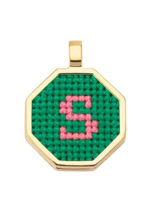 Maria Frering Gold-plated Bronze Pendant Necklace - Green