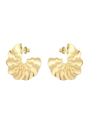 Maria Frering Sculptural Hoop Earrings - Gold