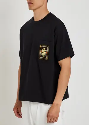 BODE Bullion Card Appliquéd Cotton T-shirt