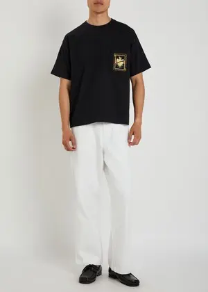 BODE Bullion Card Appliquéd Cotton T-shirt