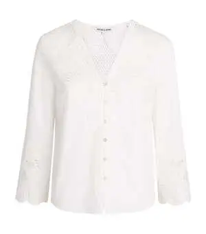 Veronica Beard Cotton Suniva Blouse - White